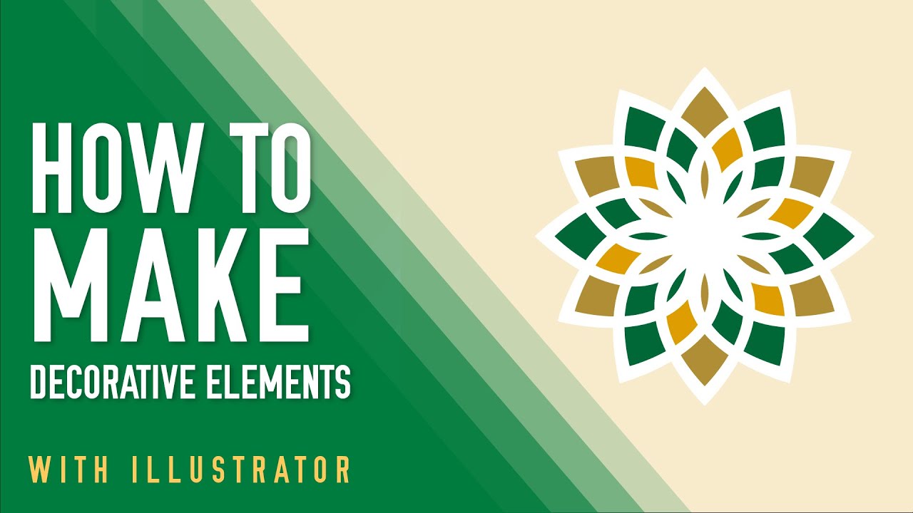 Illustrator - How to make decorative elements - YouTube
