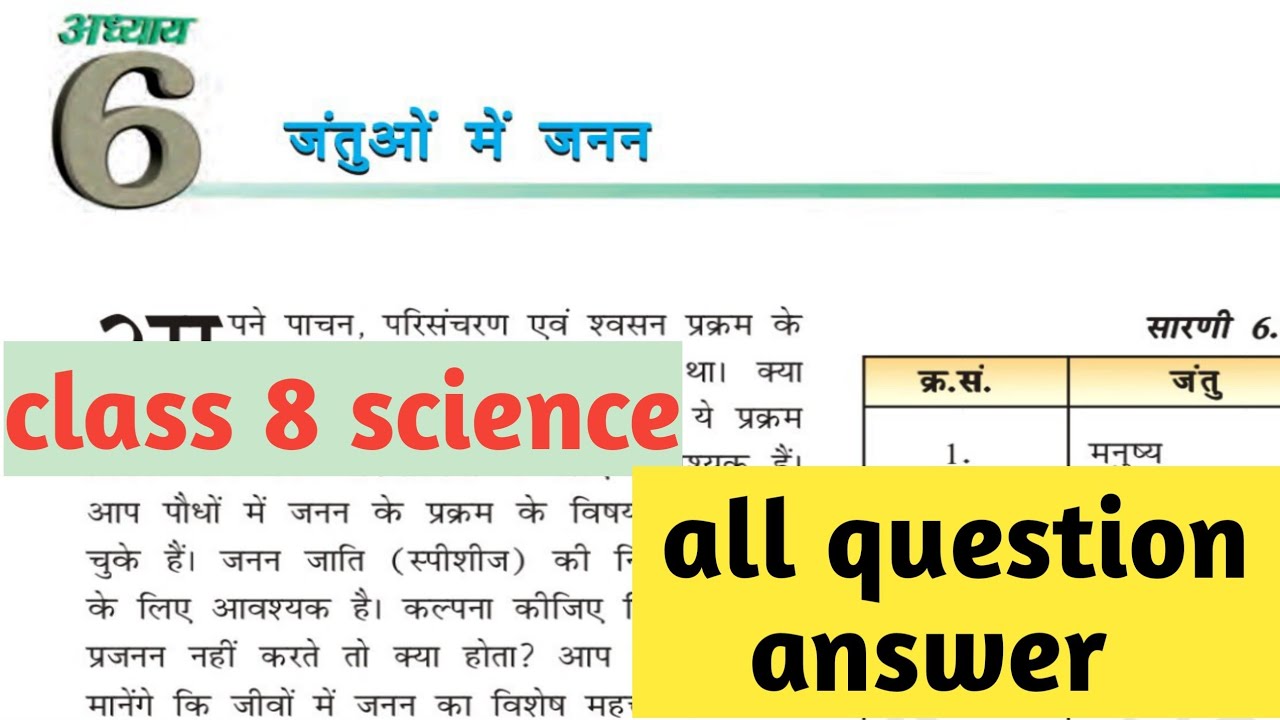 कक्षा 8 विज्ञान अध्याय 6 जंतुओं में जनन | class 8 science chapter 6 ...