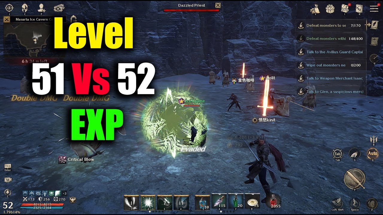 Night Crows Level 51 Vs Level 52 EXP - YouTube