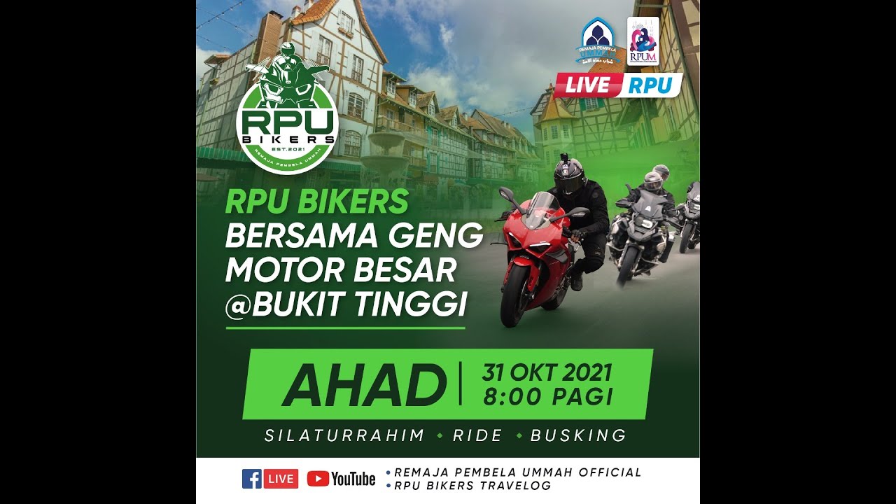 RPU BIKERS BERSAMA GENG MOTOR BESAR @ BUKIT TINGGI - YouTube