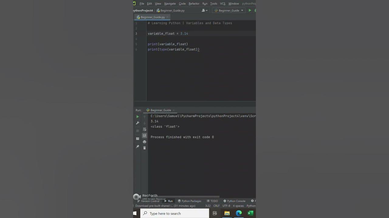 Python Variables And Data Types Floats Programming Python Pythonprogramming Engineering