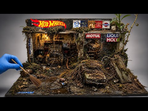 Cleaning an Abandoned Hot Wheels Garage After Years | ASMR Satisfying Diorama Cleaning
