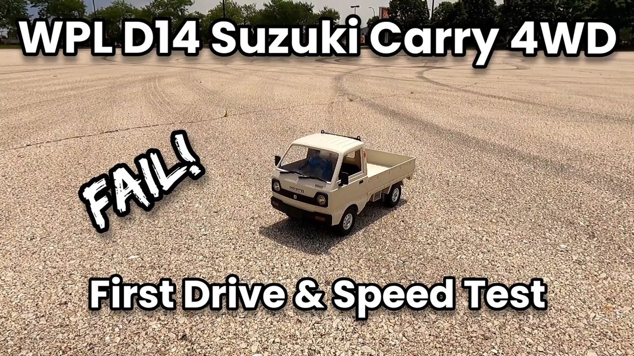 First Drive with the New WPL D14 Suzuki Carry. Did Not End Well. - YouTube