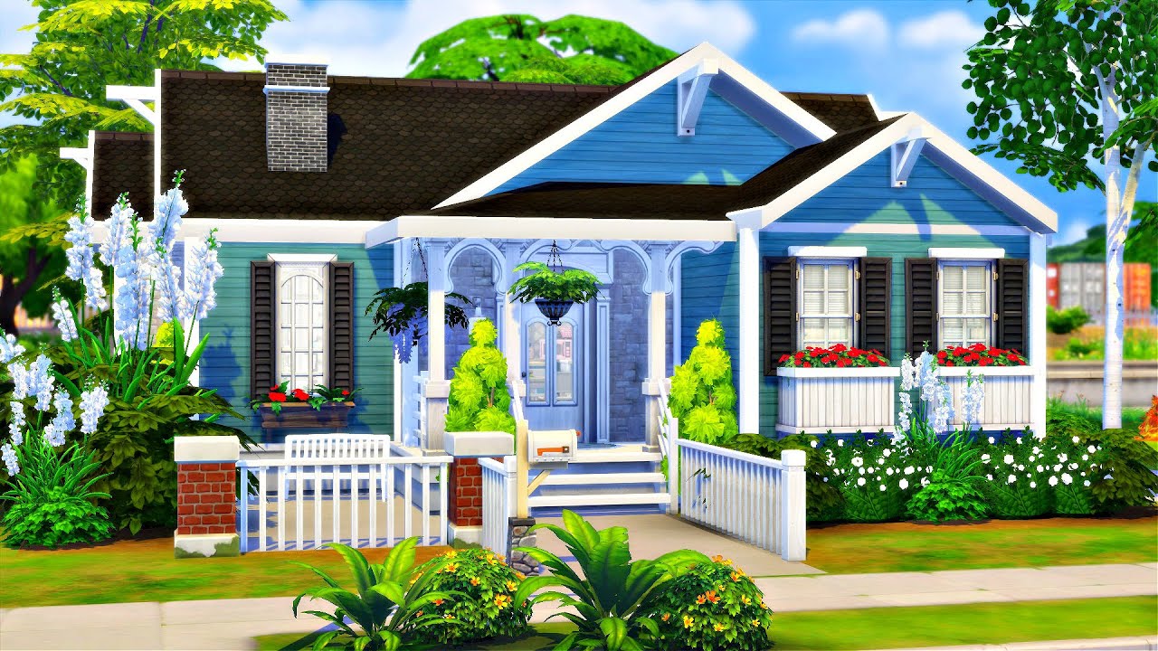 Cute Couple's Home 💑 || The Sims 4 Speed Build (No CC) - YouTube