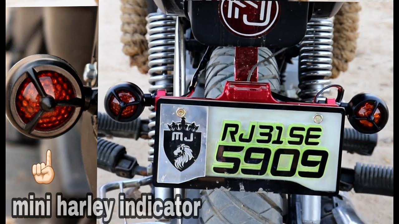 How to install mini harley indicator in splendor + | modified junction ...
