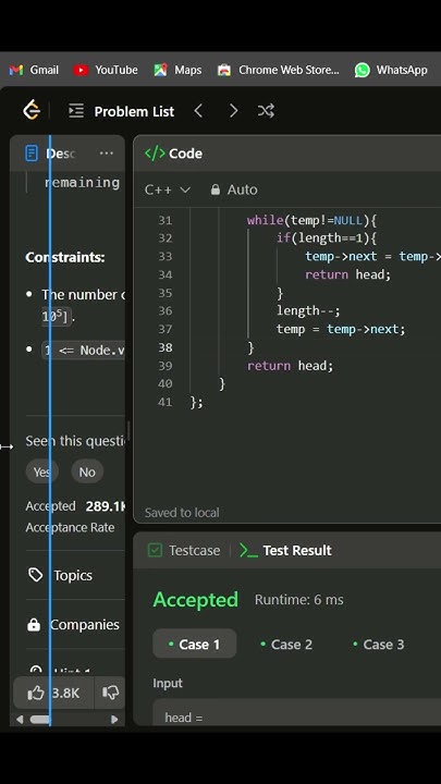 Day-21 Native to Programming || Delete the middle Node of the Linked list#shorts#programming ...