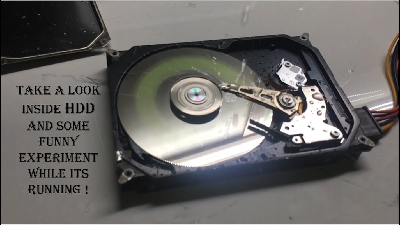 Take a look inside HDD and Some Funny Experiment when It's Running ...