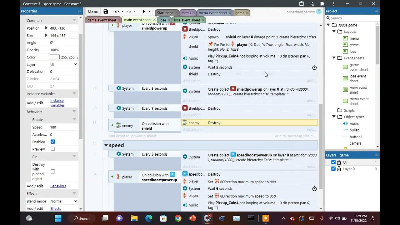 Construct 3 Tutorial Powerups Youtube