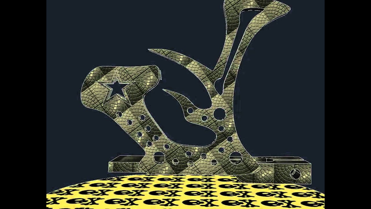 maquina tattoo Autocad 3d - YouTube