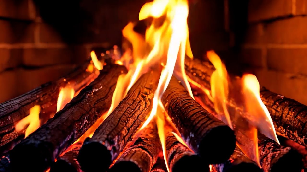 🔥 Real Fireplace 4K | 12 Hours No Ads | Crackling Fire Sounds for Deep ...