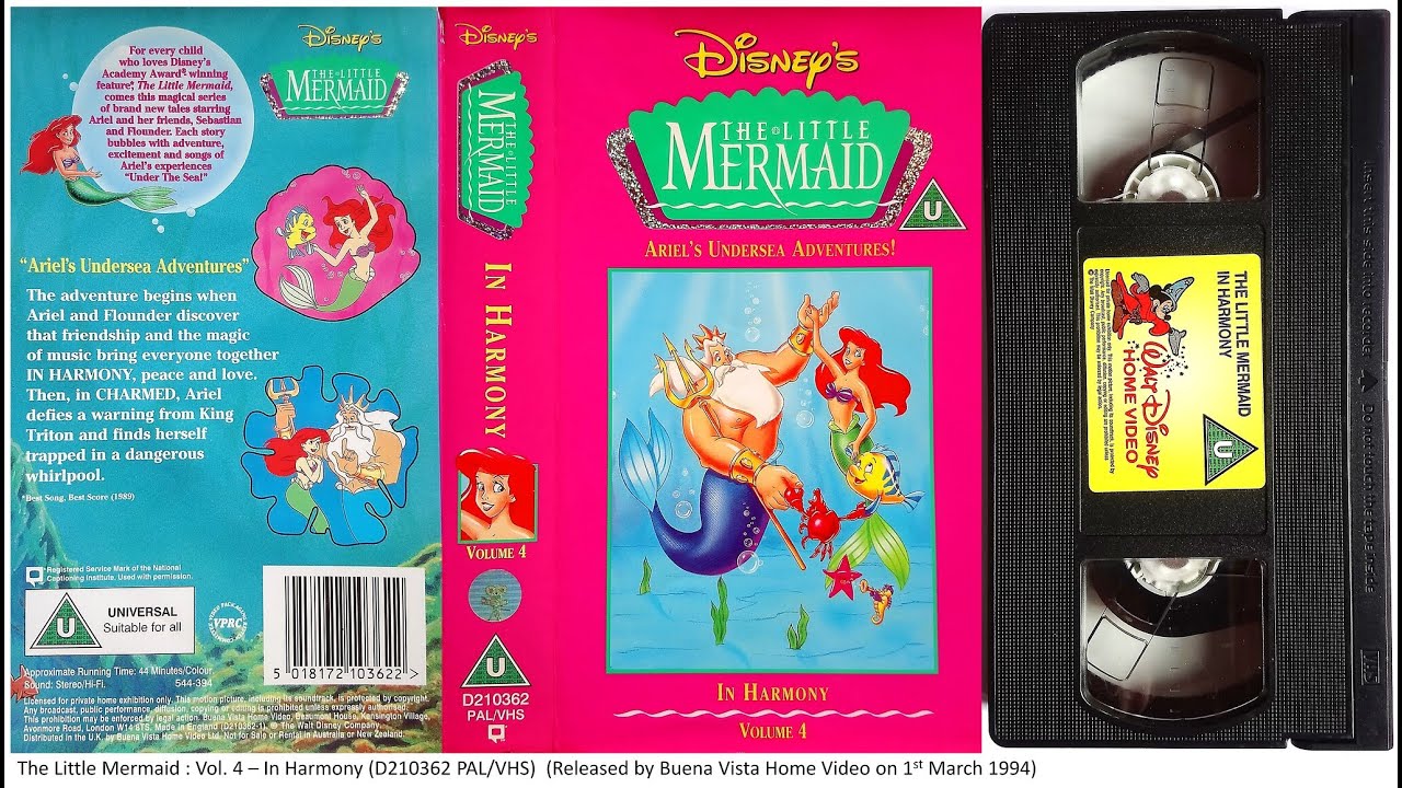 The Little Mermaid Vol. 4 - In Harmony (1st March 1994 - UK VHS) - YouTube