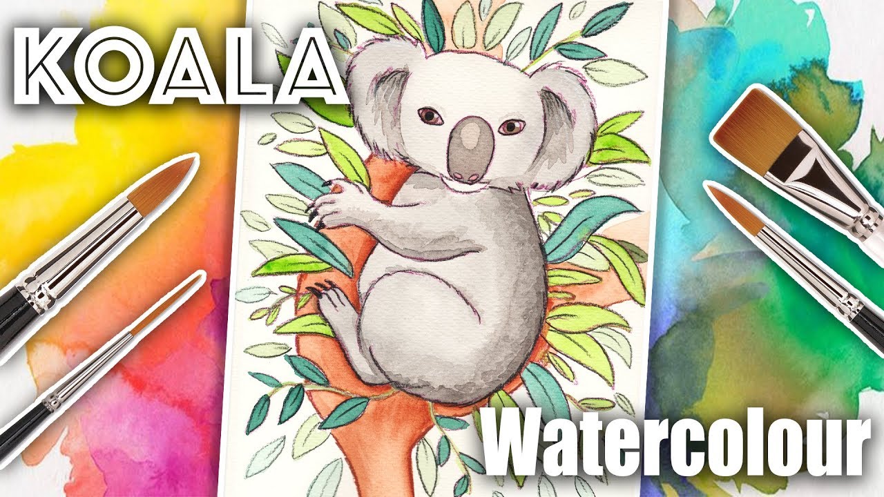 KOALA Watercolour Painting - Australian Animals #1 - YouTube
