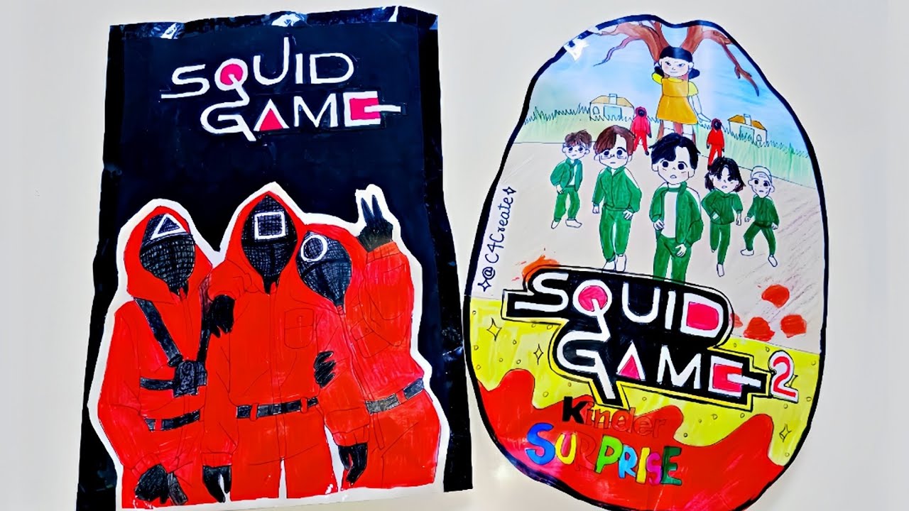 ⭕Paper diy⭕ Squid game 2 Blind bag and Squid game 2 Kinder Surprise ...