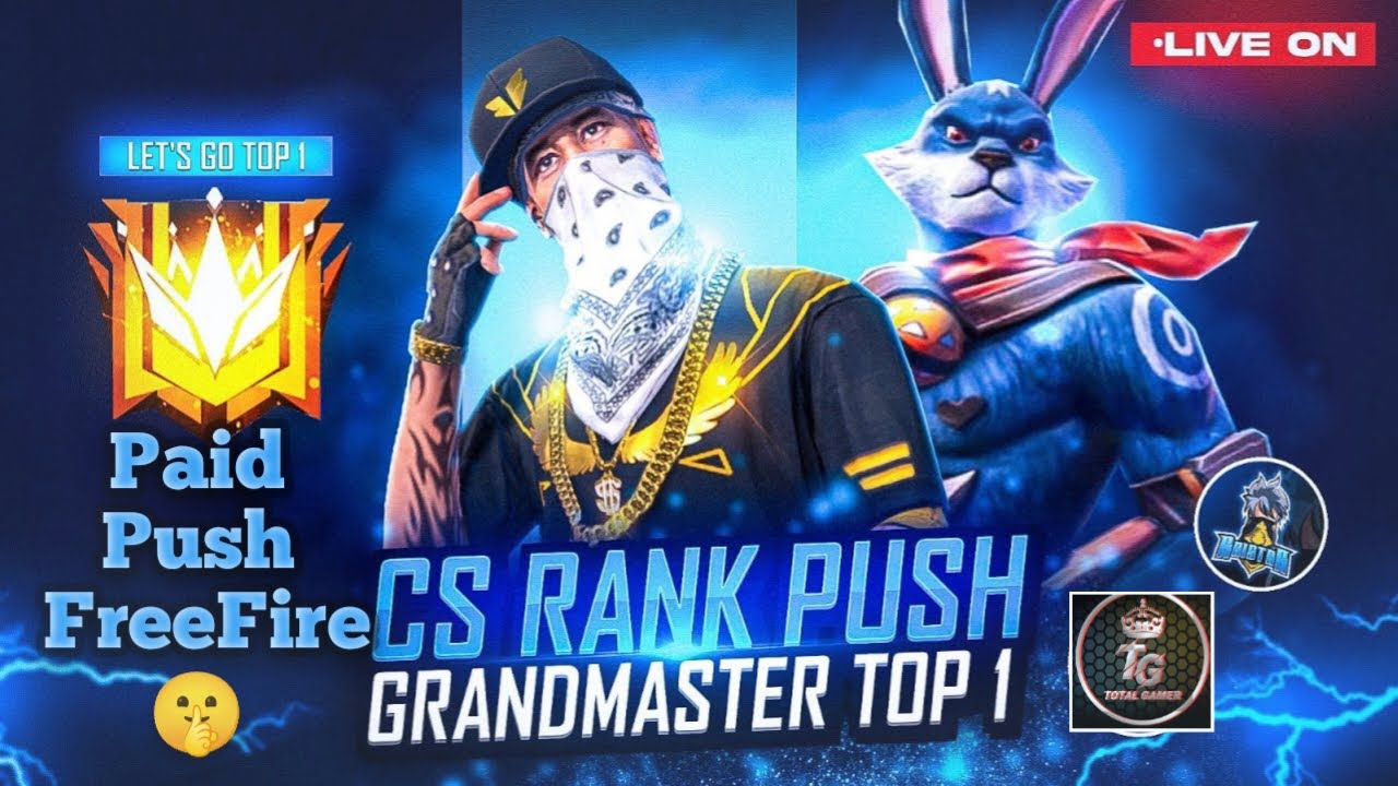 CS RANK PAID PUSH FREEFIRE 🔥GrandMaster Pushing Live🚨 GARENA FREEFIRE ...