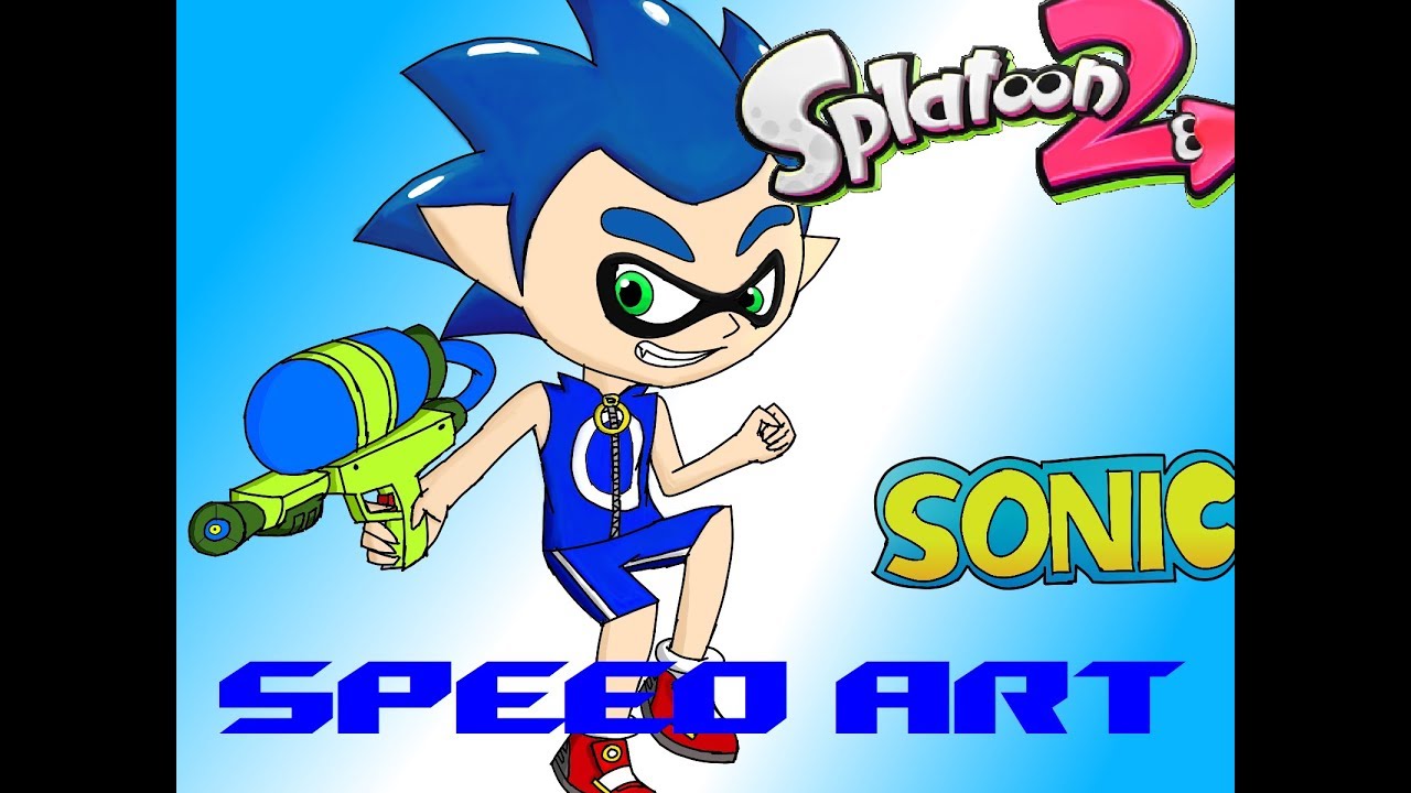 Splatoon 2 Speed Art: Sonic Expansion Inkling boy - YouTube