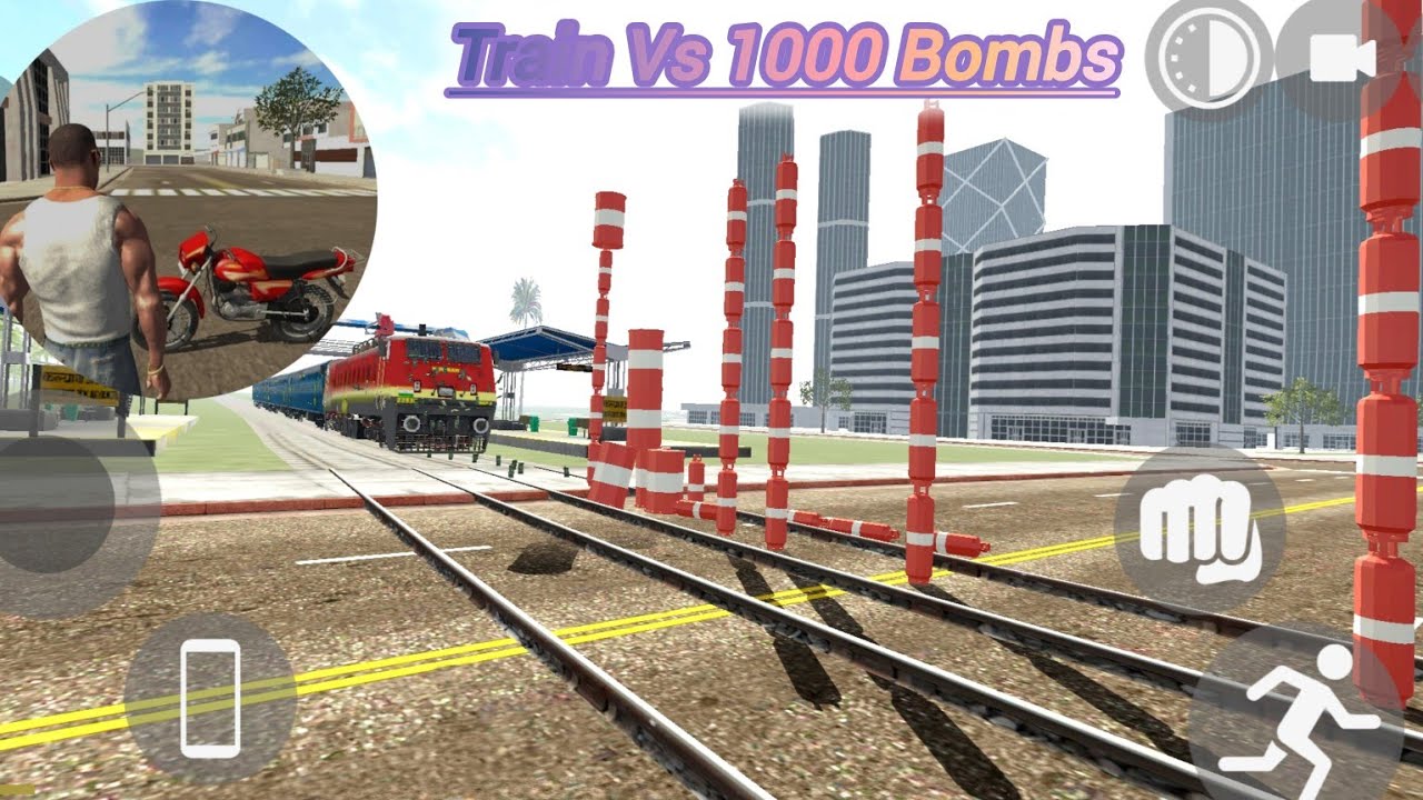 1000 Bombs Vs 100 Cylinders vs Train || Indian Bikes Driving 3D # ...