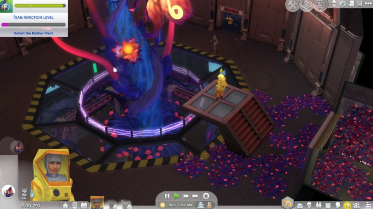 Sims 4 strangerville Mother Plant Battle - YouTube