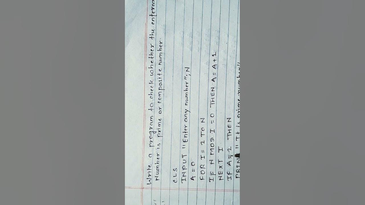 write a program to check whether the entered number is prime or composite number #xprogamme # ...