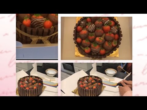 Chocolate KITKAT BORDER CAKE. Easy steps - YouTube