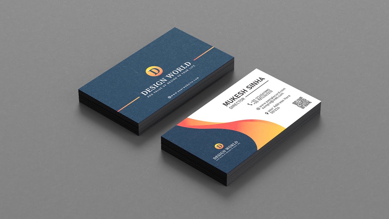Visiting Card Design | Professional Visiting Card Design in illustrator ...