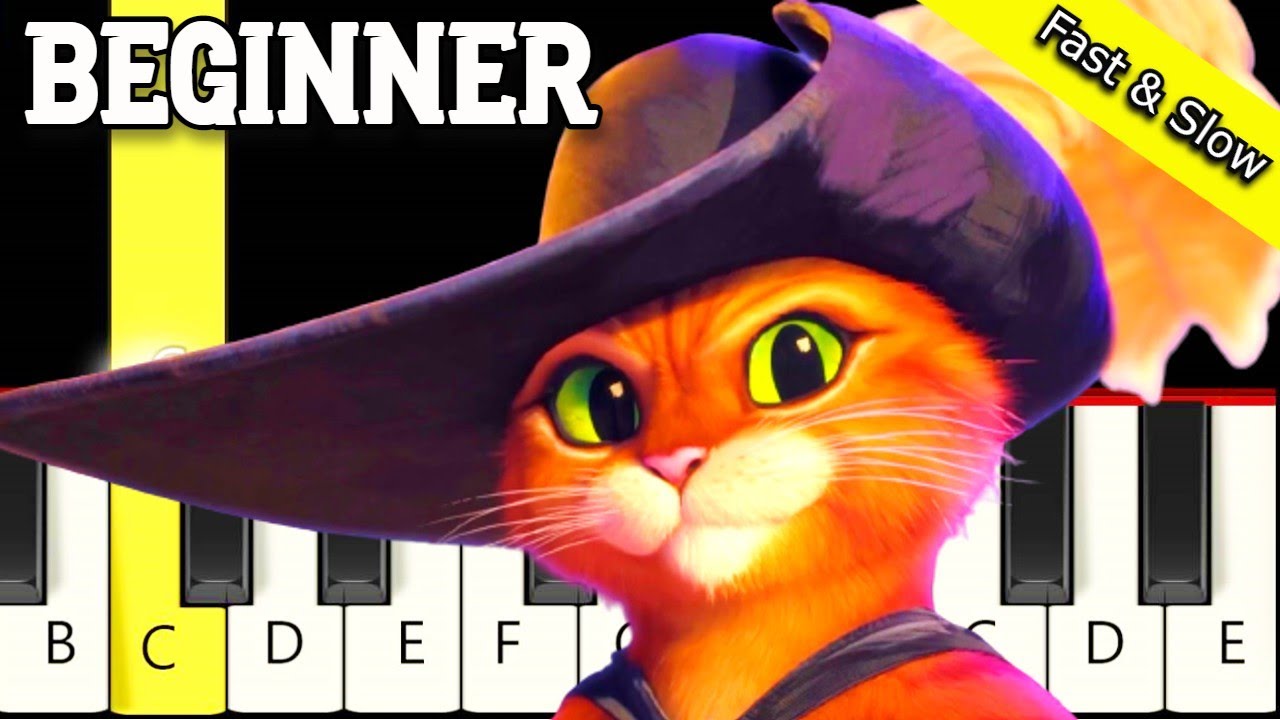 Fearless Hero - Puss in Boots 2 - Fast and Slow (Easy) Piano tutorial ...