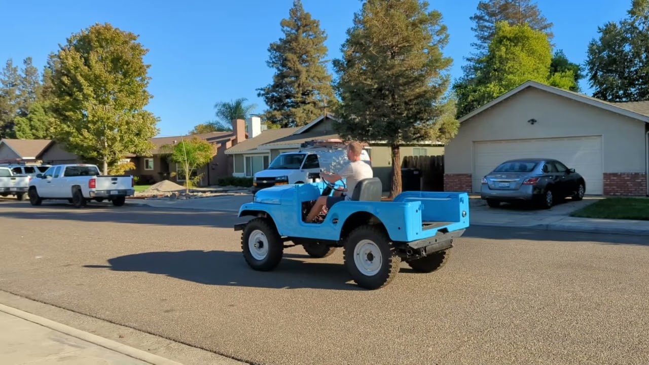 71 CJ5 - 4.3l V6 First Drive - YouTube