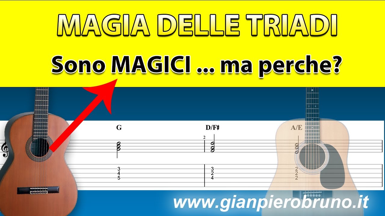 MAGIA DELLE TRIADI PER CHITARRA ACCORDI In Si Minore Sono MAGICI .. ma ...