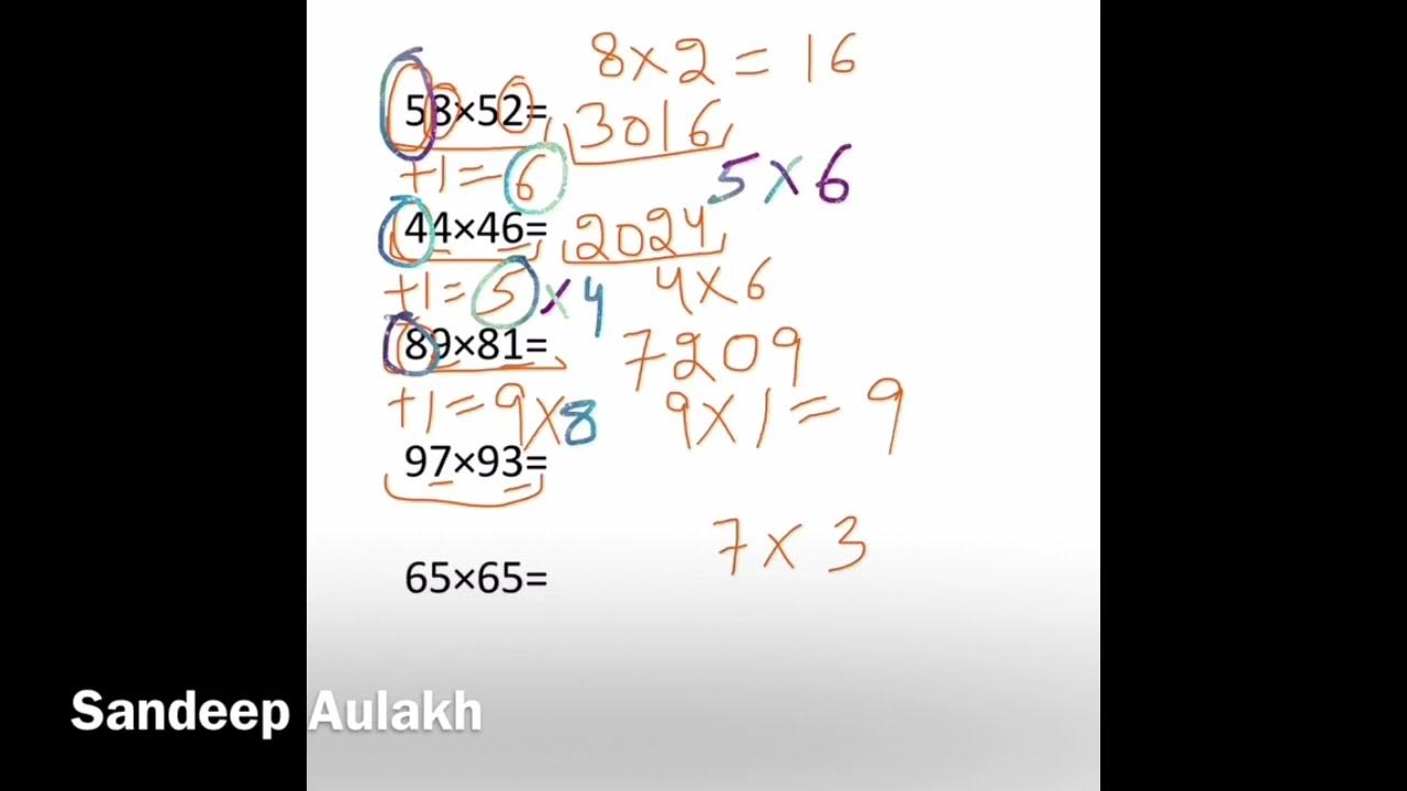 simple Multiplying trick | math tricks | Sandeep Aulakh - YouTube