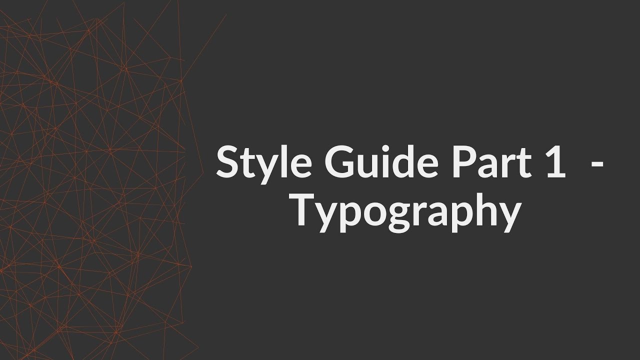 Bildr Online Course - Style Guide - Typography - YouTube