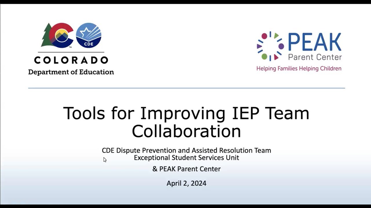 Tools for Improving IEP Team Collaboration - YouTube