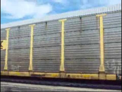 BNSF 6163 west, UP 5054 east, UP 6882 west - YouTube