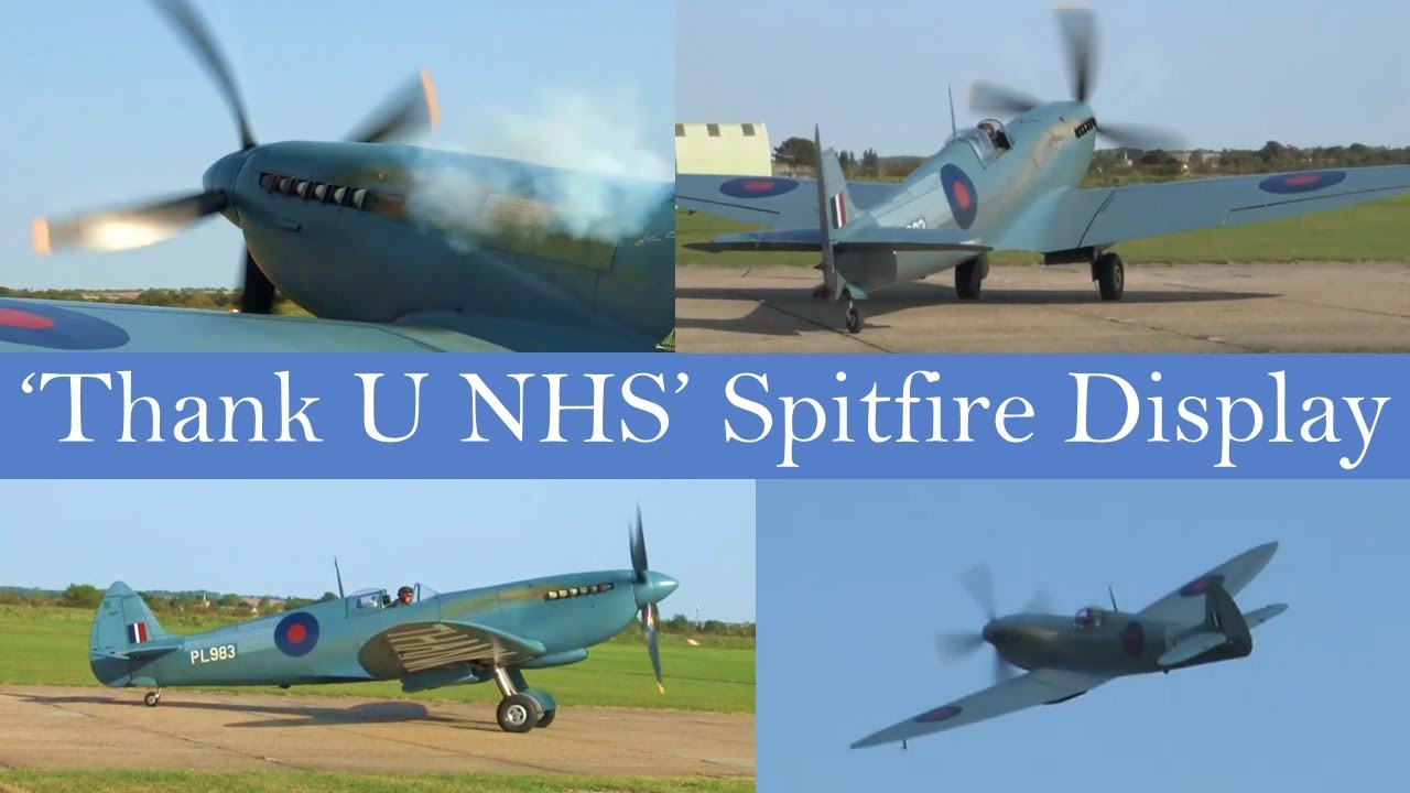 'Thank U NHS' Spitfire display | Amazing sound! - YouTube