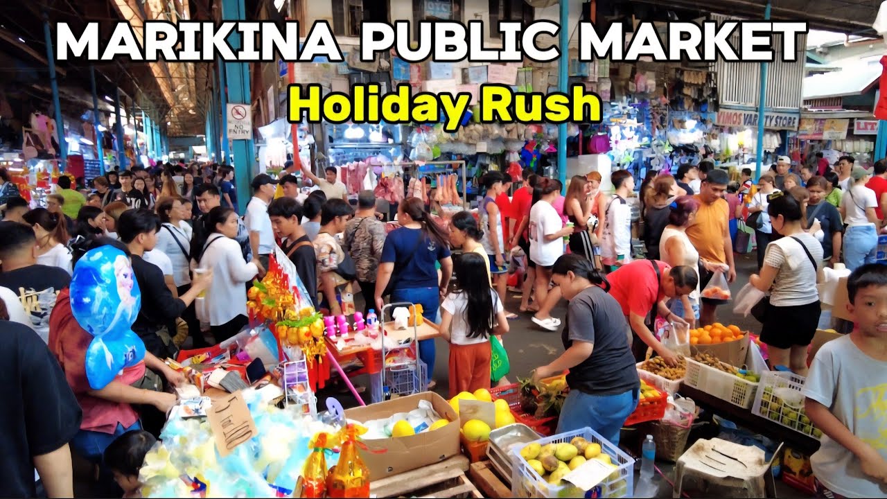INSANE CROWD IN MARIKINA PUBLIC MARKET HOLIDAY RUSH 2025 4K | Walking ...