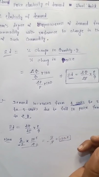 price elasticity of demand || how to solve question #economics #ug_pg #netjrf #2023shorts - YouTube