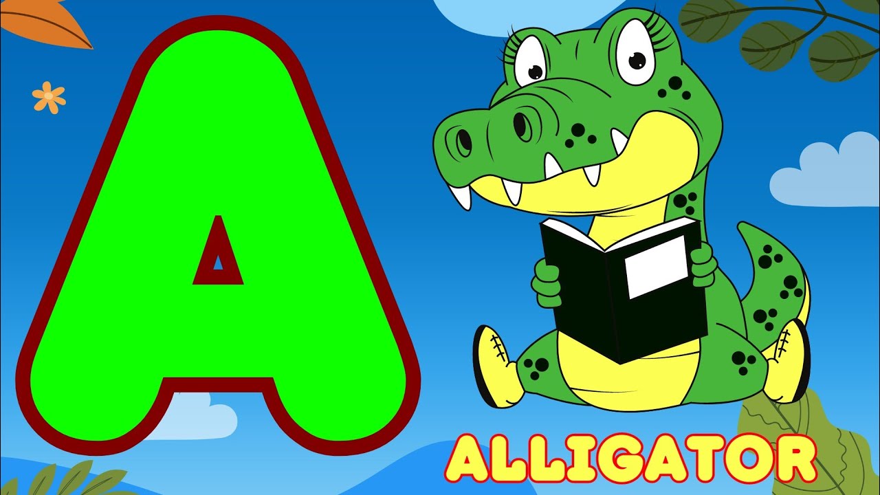 Phonics Song - Toddler Learning Video Songs, A for alligator, Animal ...