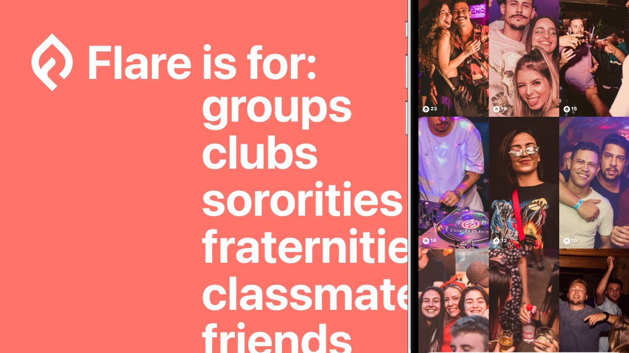 Flare – The ultimate app for groups (Dark mode) - YouTube