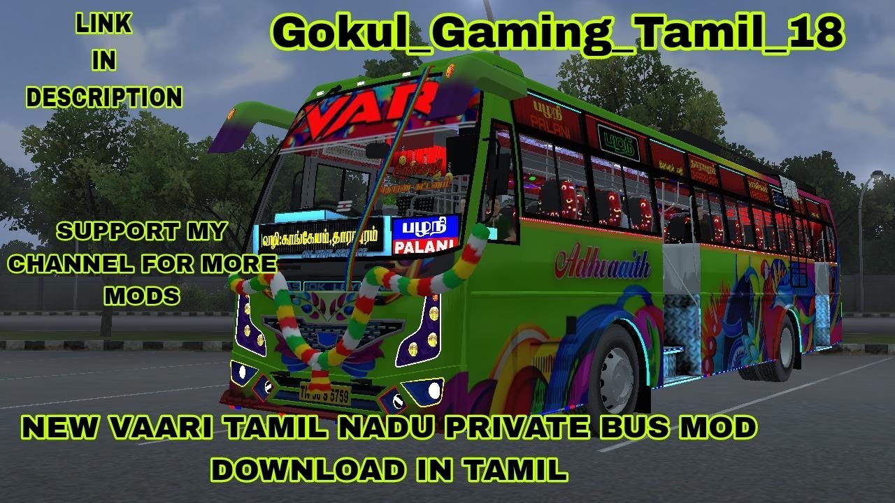NEW💫TAMILNADU VAARI💚PRIVATE BUS MOD #vaari #privatebus #mod #download # ...