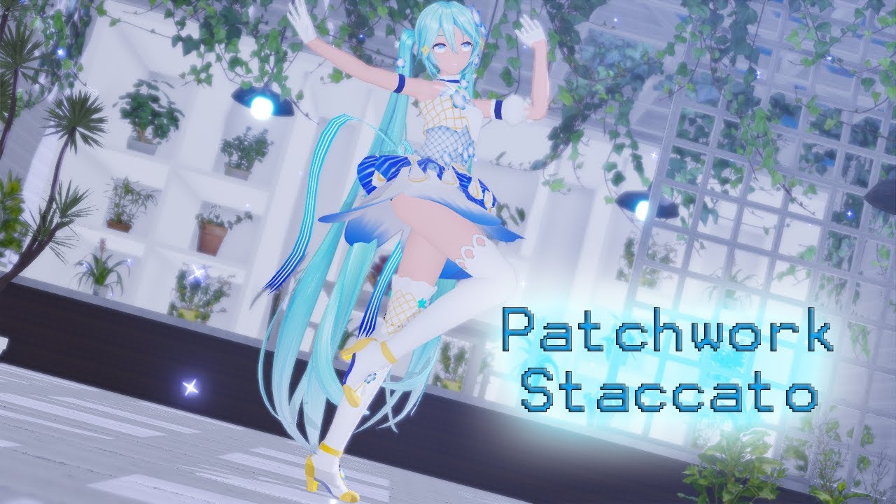 [MMD] ツギハギスタッカート - Patchwork Staccato - YYB Morning Glory Miku - 4K - YouTube