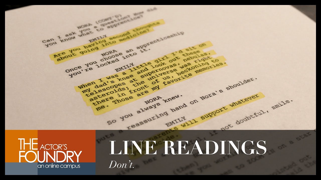 LINE READINGS... Don't - YouTube