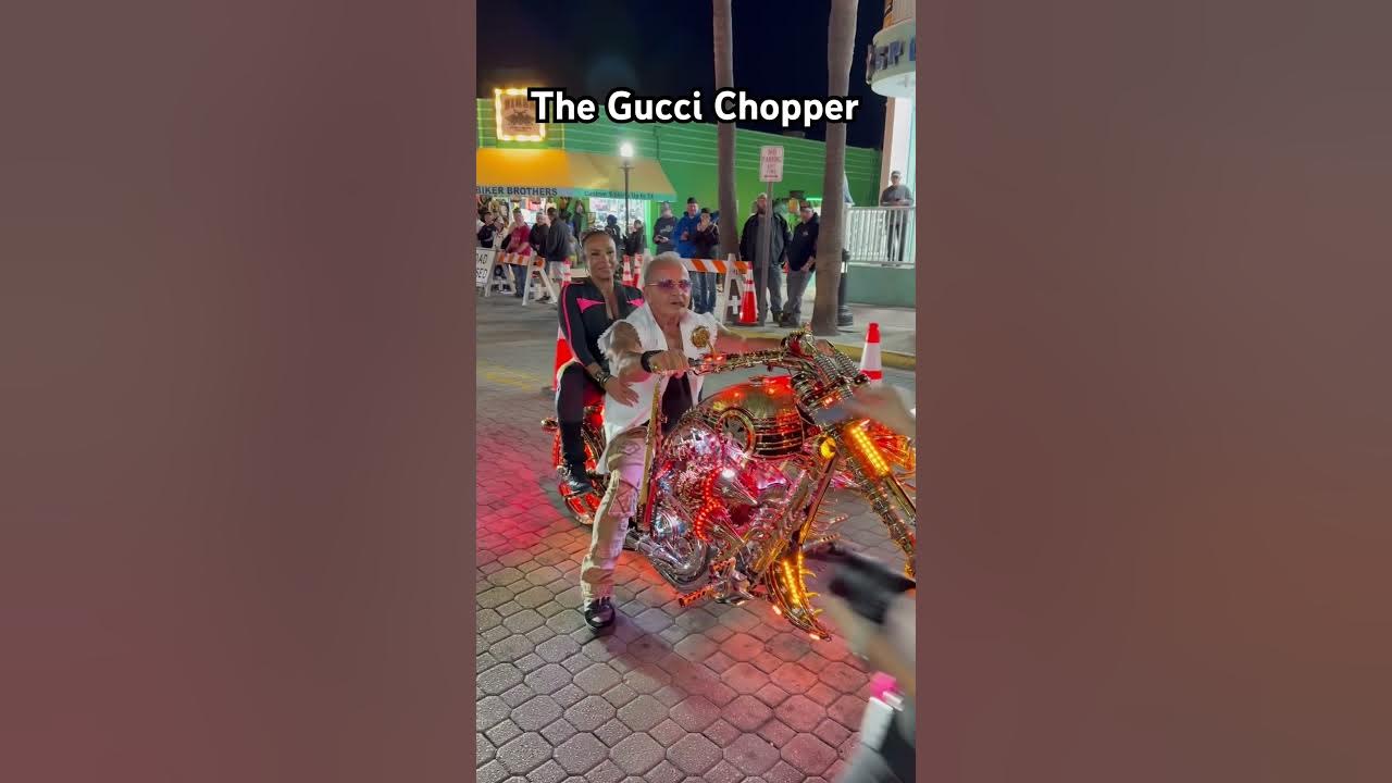 Gucci Chopper Steals the Show at Daytona Bike Week! - YouTube