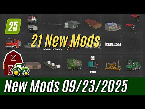 FS25: New mods 9/23/2025 trucks, self-propelled wood crusher, equipment ...