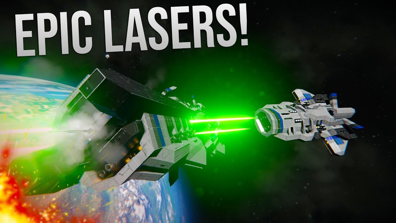 EPIC BEAM LASERS! - Spinal Laser Weaponry - Space Engineers - YouTube