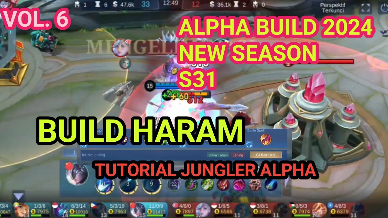 ALPHA ML TOP GLOBAL TERBARU 2024 BUILD HARAM, DAN CARA MAIN ALPHA HYPER ...