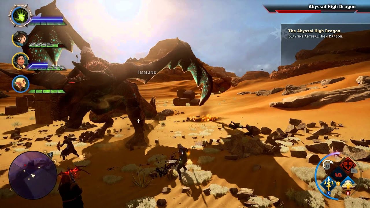 Dragon Age Inquisition - Abyssal High Dragon on Hard Setting, Mage ...