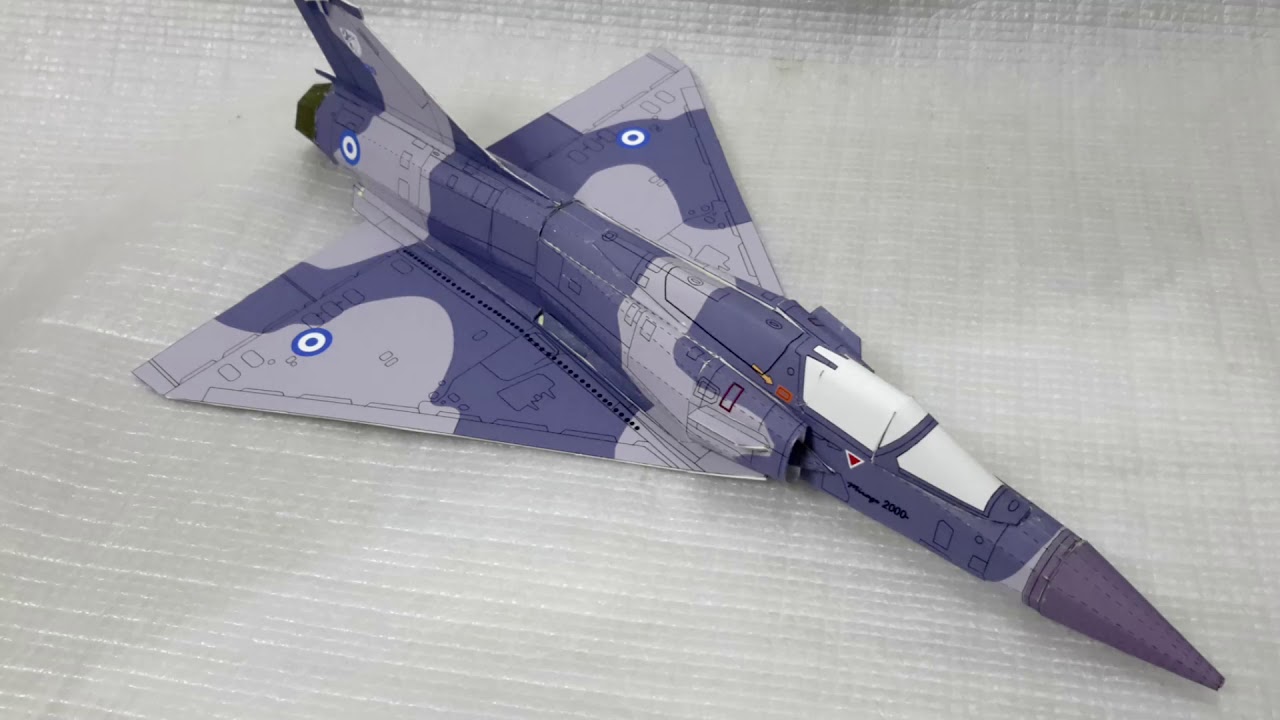 Hellenic MIrage 2000 Papercraft - YouTube