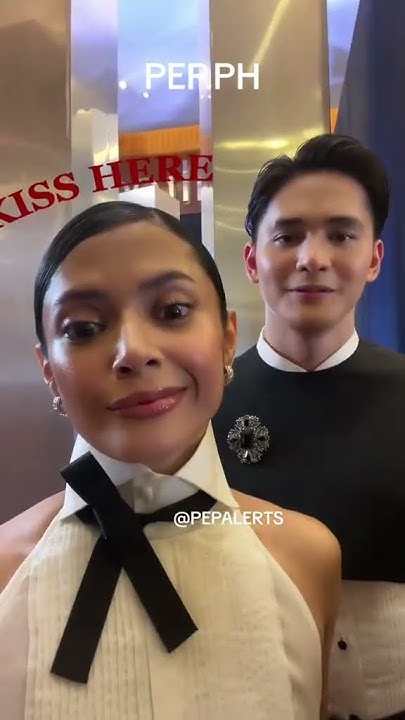 Bianca Umali & Ruru Madrid Kiss Me Challenge | PEP #GMAGala2024 #shorts - YouTube