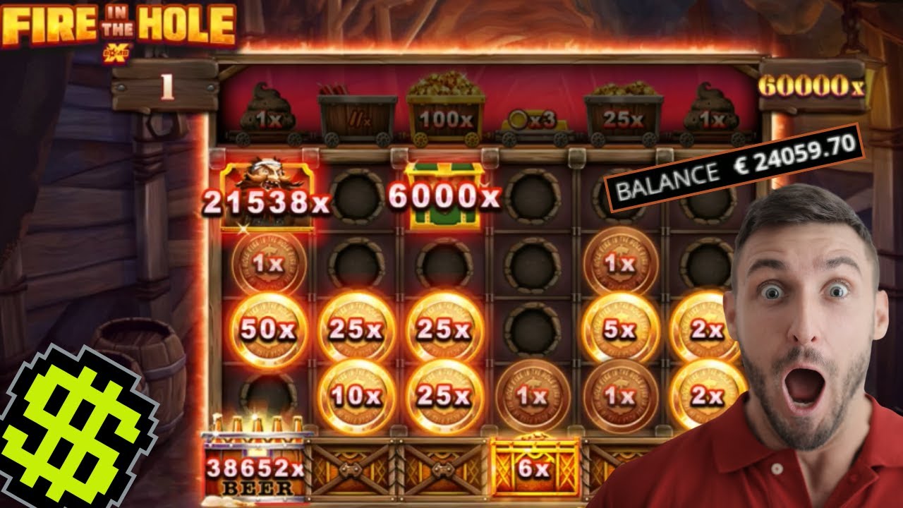 Jumping From 59€ to 24,059€ | 60,000x MAX WIN | Fire In The Hole Slot | NoLimit City | No-Bonus ...