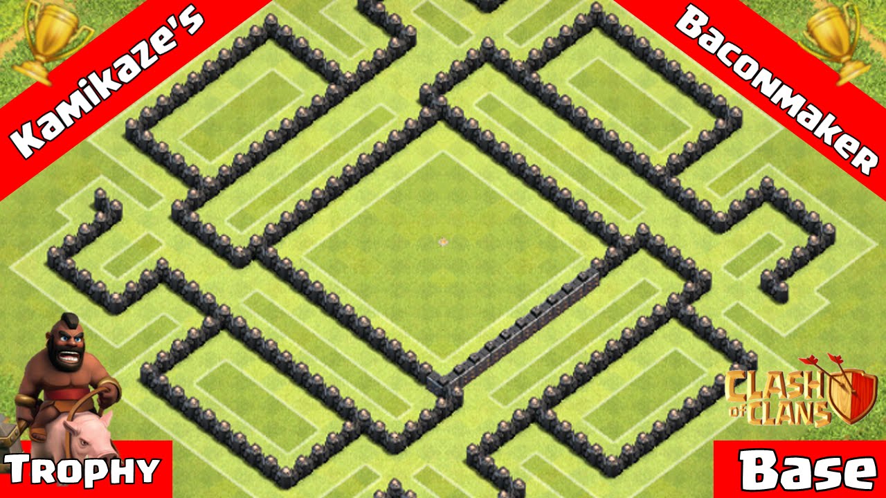 Clash Of Clans: TH9 Trophy Base 2019 - Kamikaze's Baconmaker + A Replay ...