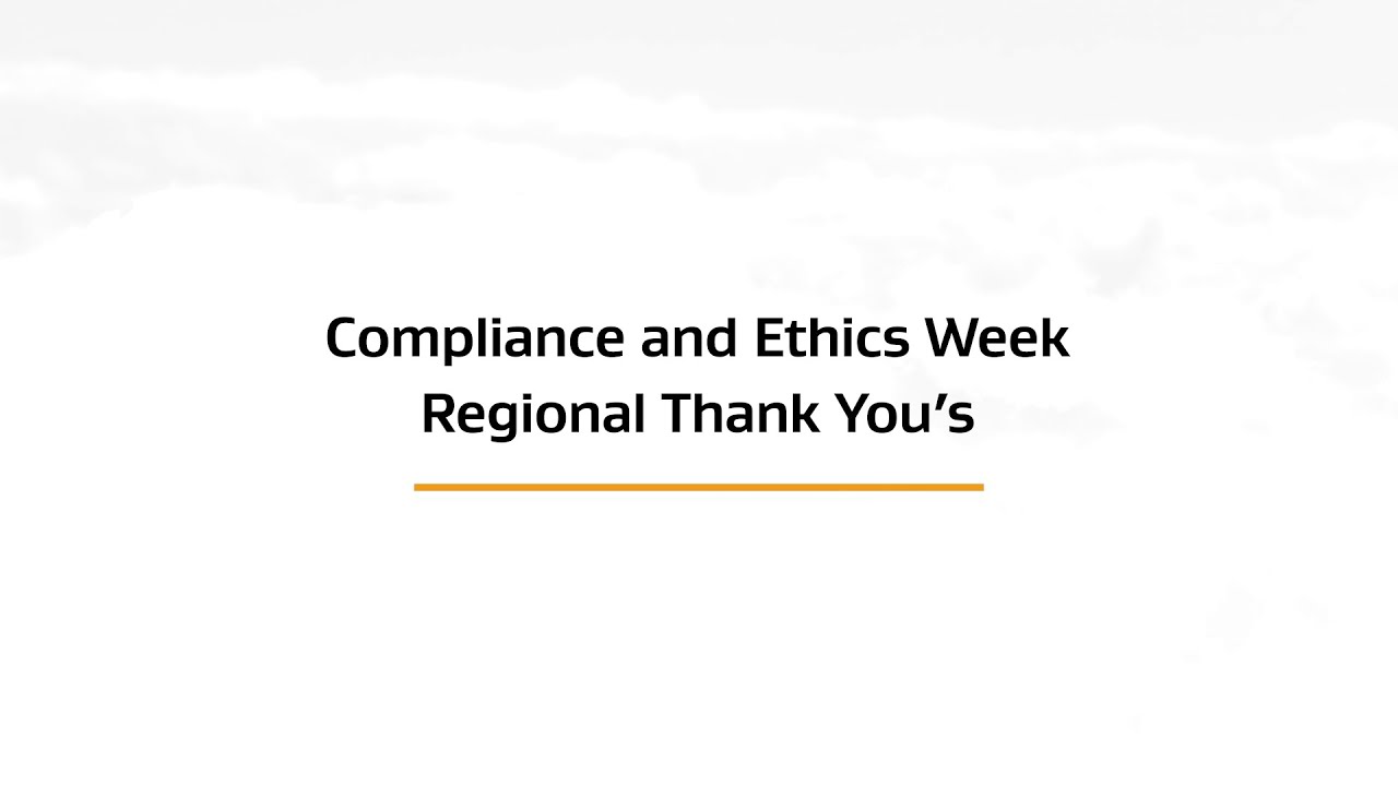 YAI's Compliance and Ethics Week Regional Thank You’s - YouTube
