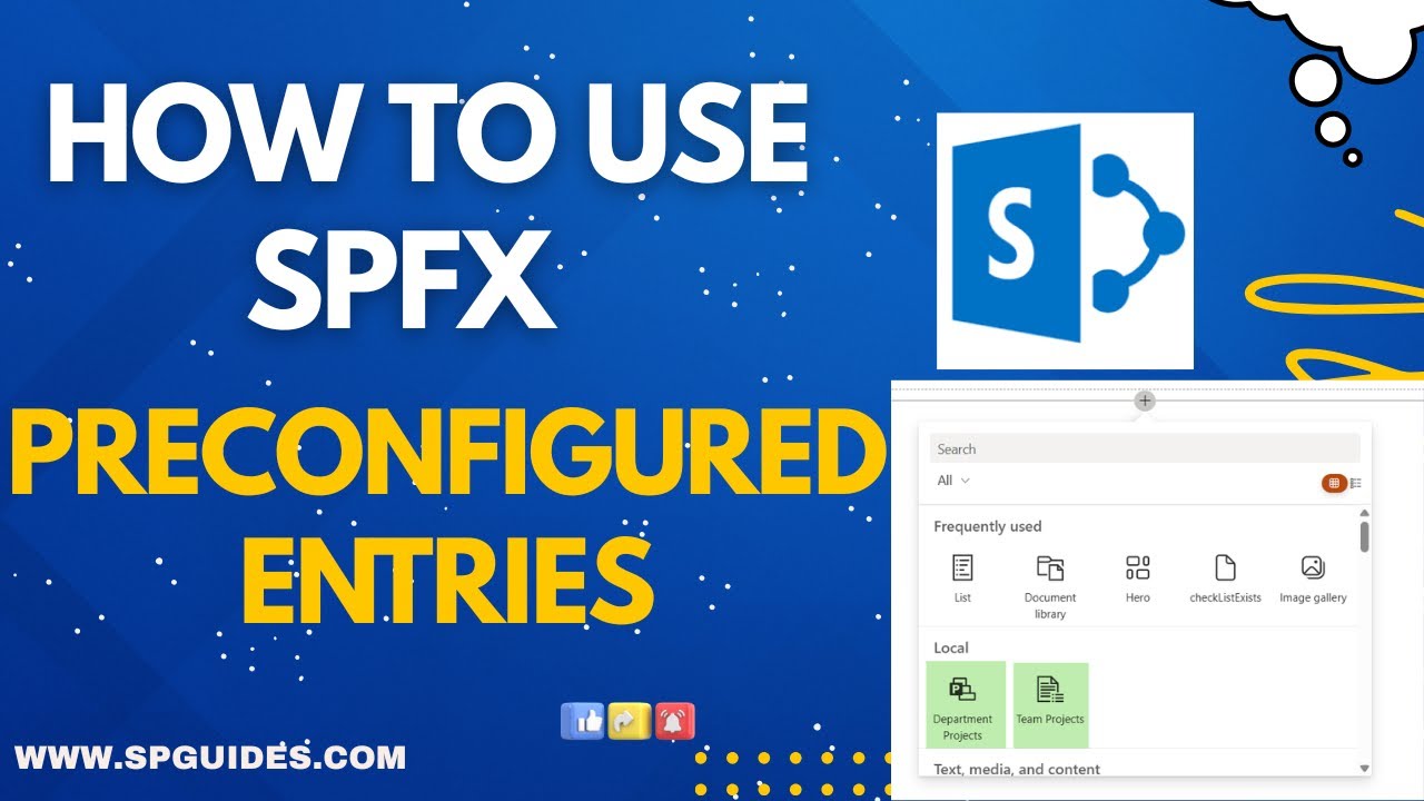 How to Use SPFx preconfiguredEntries With Examples | Multiple ...